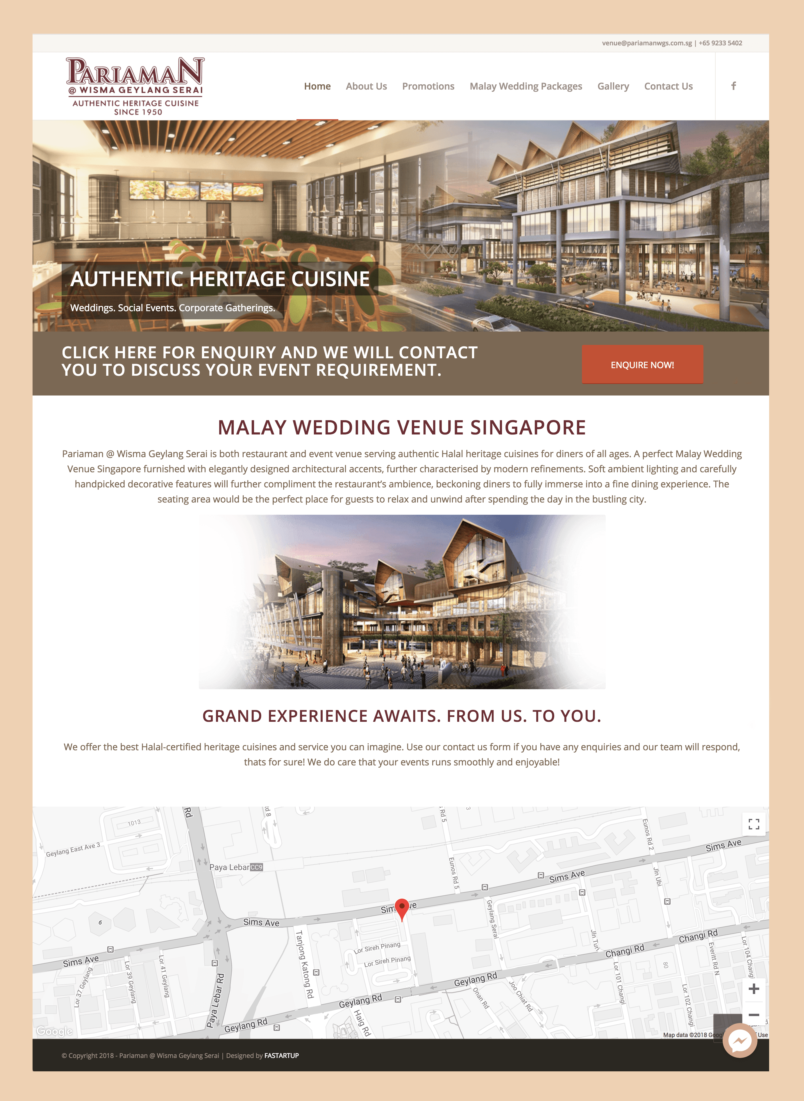 Pariaman Wisma Geylang Serai Website Design – FASTARTUP